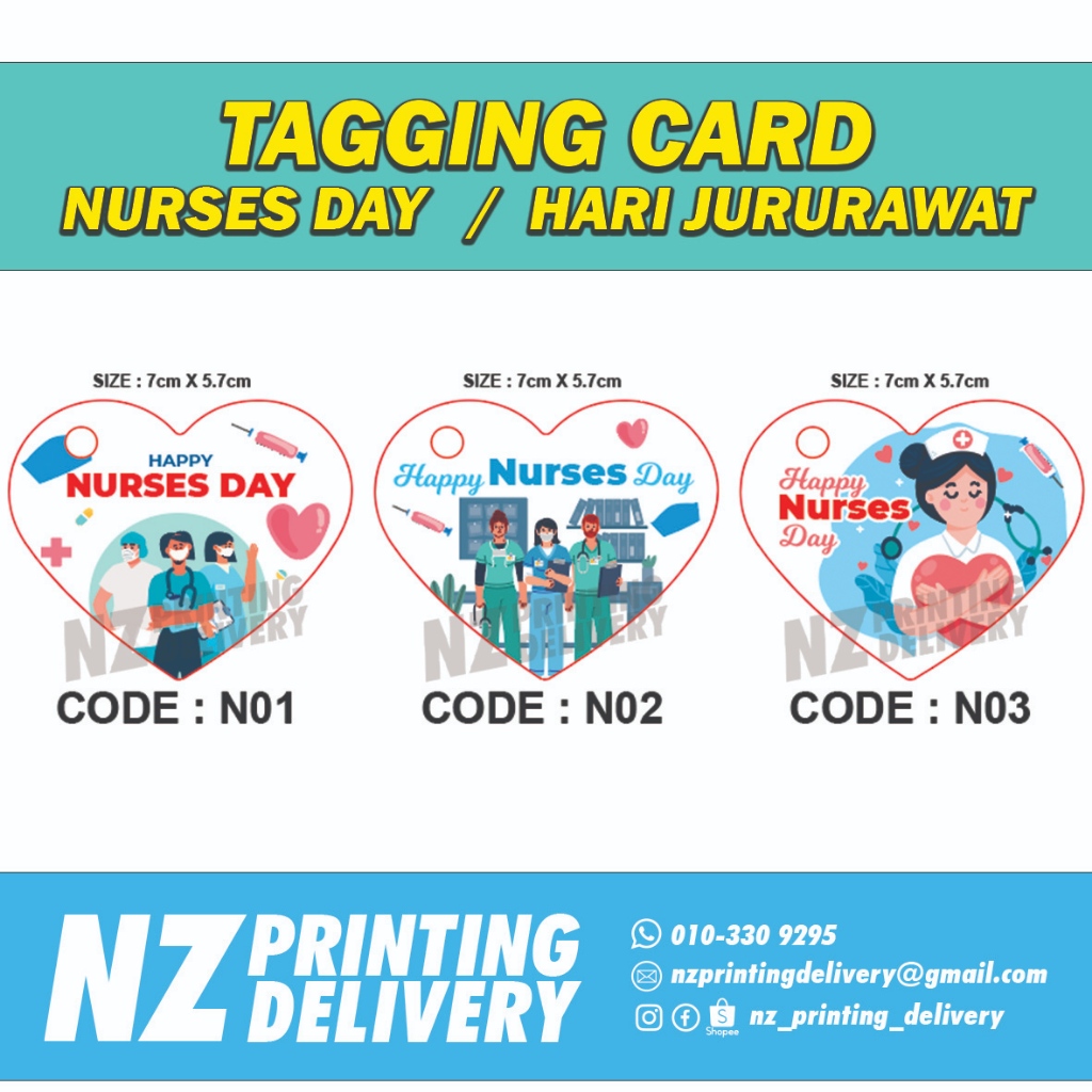 HAPPY NURSES DAY TAGGING CARD HARI JURURAWAT 15PCS CARD | Shopee Malaysia