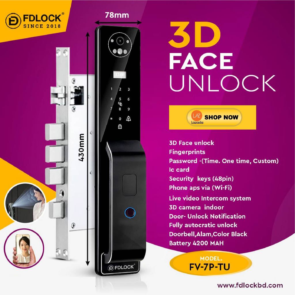 Digital Smart Security Door Lock | Shopee Malaysia