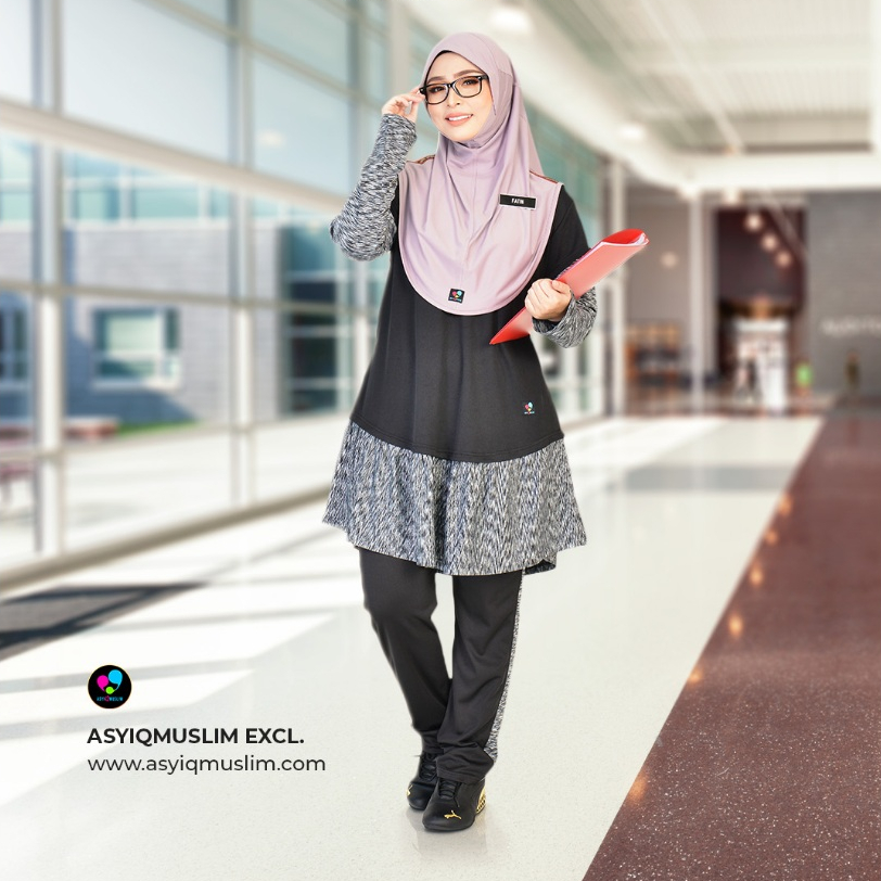 AsyiQmuslim Noridz Activewear Baju Renang Mandi Muslimah Seluar Sukan ...