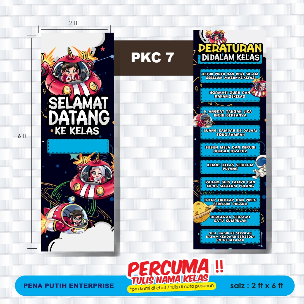 SET BANNER PINTU KELAS CERIA TEBAL DAN MURAH | Shopee Malaysia