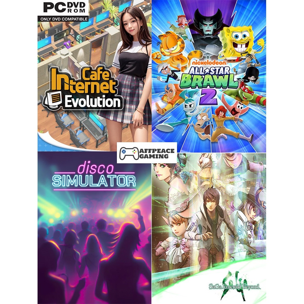 (PC GAME) Disco Simulator,Nickelodeon All-Star Brawl 2,Internet Cafe Evolution,SaGa Emerald ...