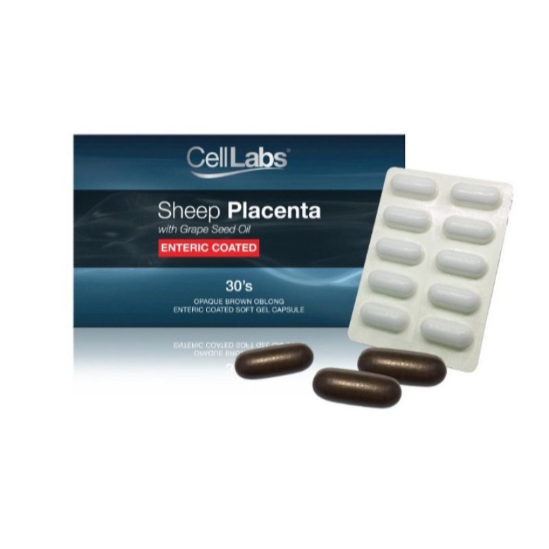 CellLabs Sheep Placenta with Grape Seed Oil Enteric Coated 30's Opaque ...