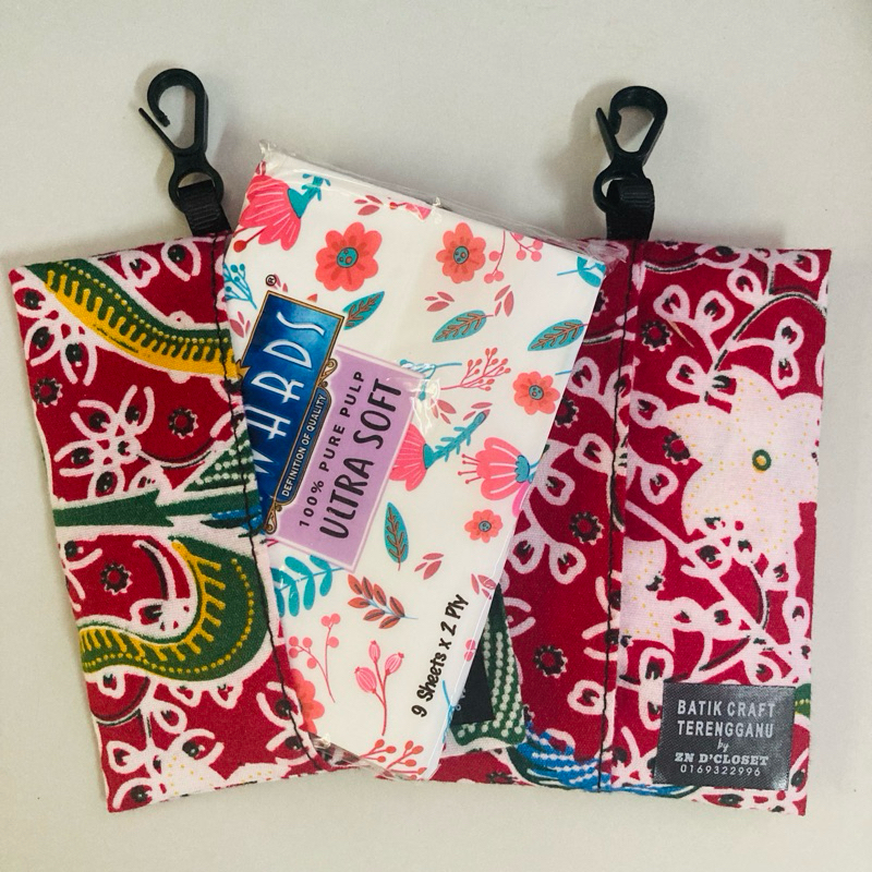 (READY STOK) pocket tissue batik /doorgift beg/ kraft batik ...