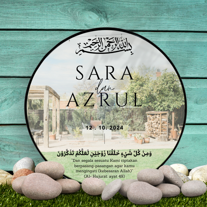 Sticker Only | Cermin Bulat Welcome Board Sign Wedding Engagement ...