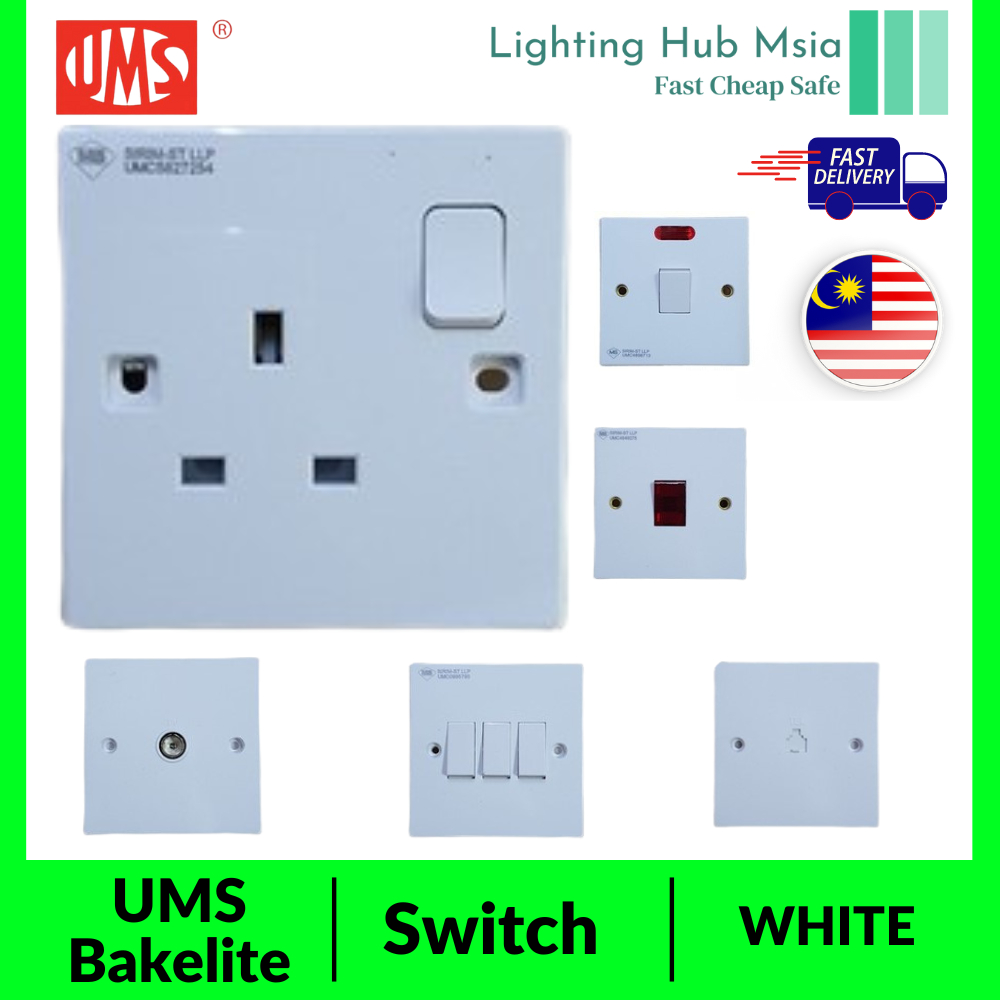 ( 1PC ) Ums Bakelite Series Power Point Light Switch Cantik Good ...