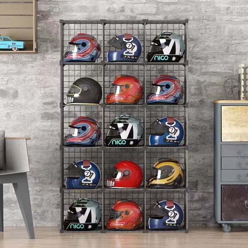 Display rack storage helmet rack electric car battery car safety helmet ...