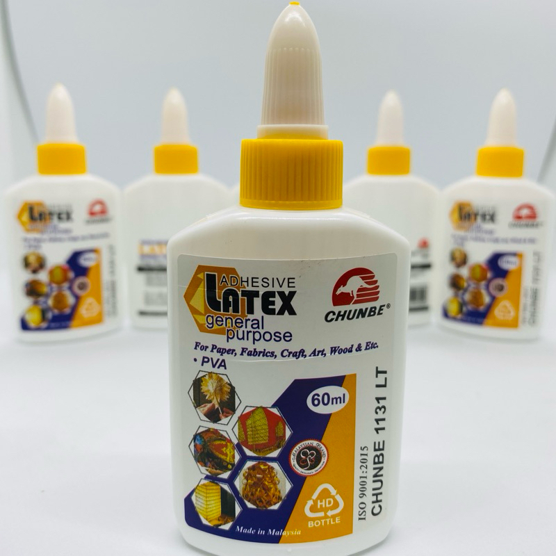 Chunbe General Purpose WHITE Adhesive Latex Glue (60ml) 1131 LT (30g ...