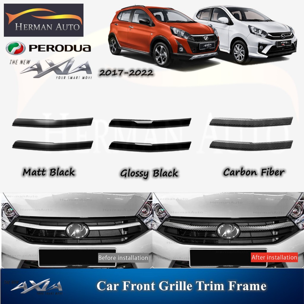 HermanAuto Perodua Axia 2017-2022 Car Front Grille Trim Frame Garnish ...