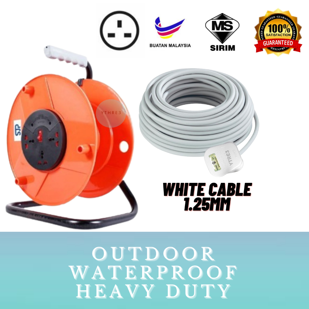 𝗦𝗨𝗣𝗘𝗥 𝗟𝗢𝗡𝗚 𝗛𝗘𝗔𝗩𝗬 𝗗𝗨𝗧𝗬 3Gang Round Extension Box Cable Reel Socket Sirim ...