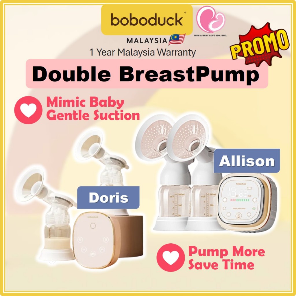 Boboduck Double Electric Rechargeable Breast Pump, Boboduck DORIS / Boboduck ALLISON Breastpump ...