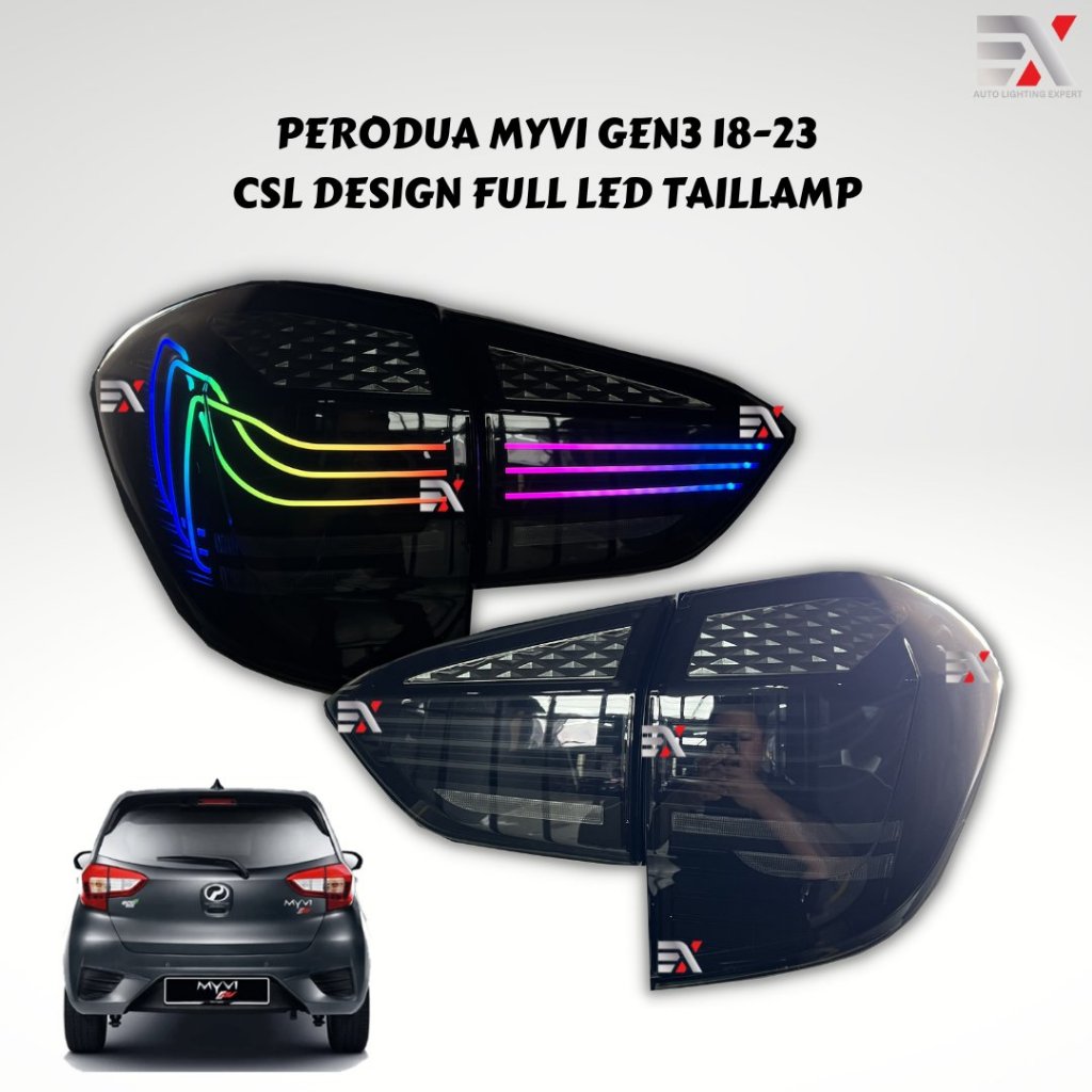 PERODUA MYVI GEN3 / FACELIFT 18-23 LED TAILLAMP - CSL DESIGN LASER RGB ...
