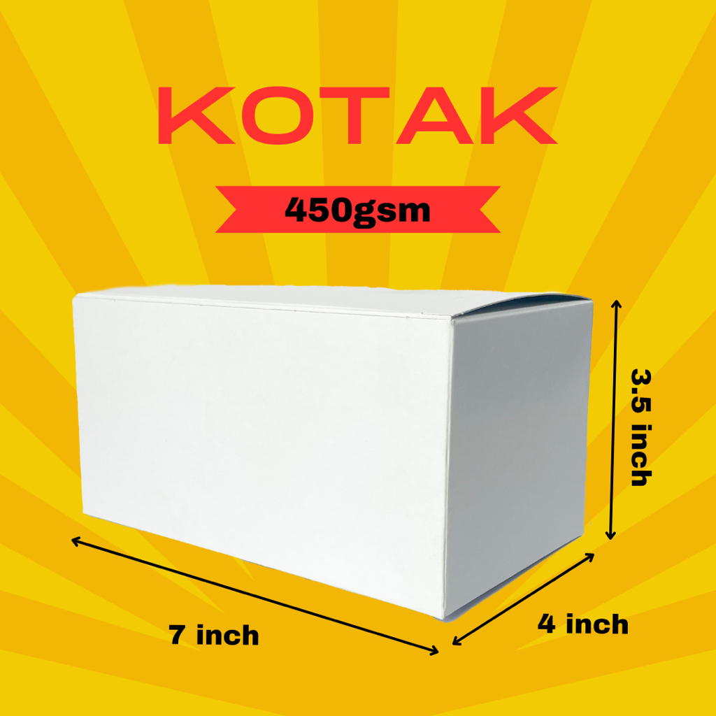 White Box Packaging / Snap Open / Kotak Putih / Thick Paper Box / High ...
