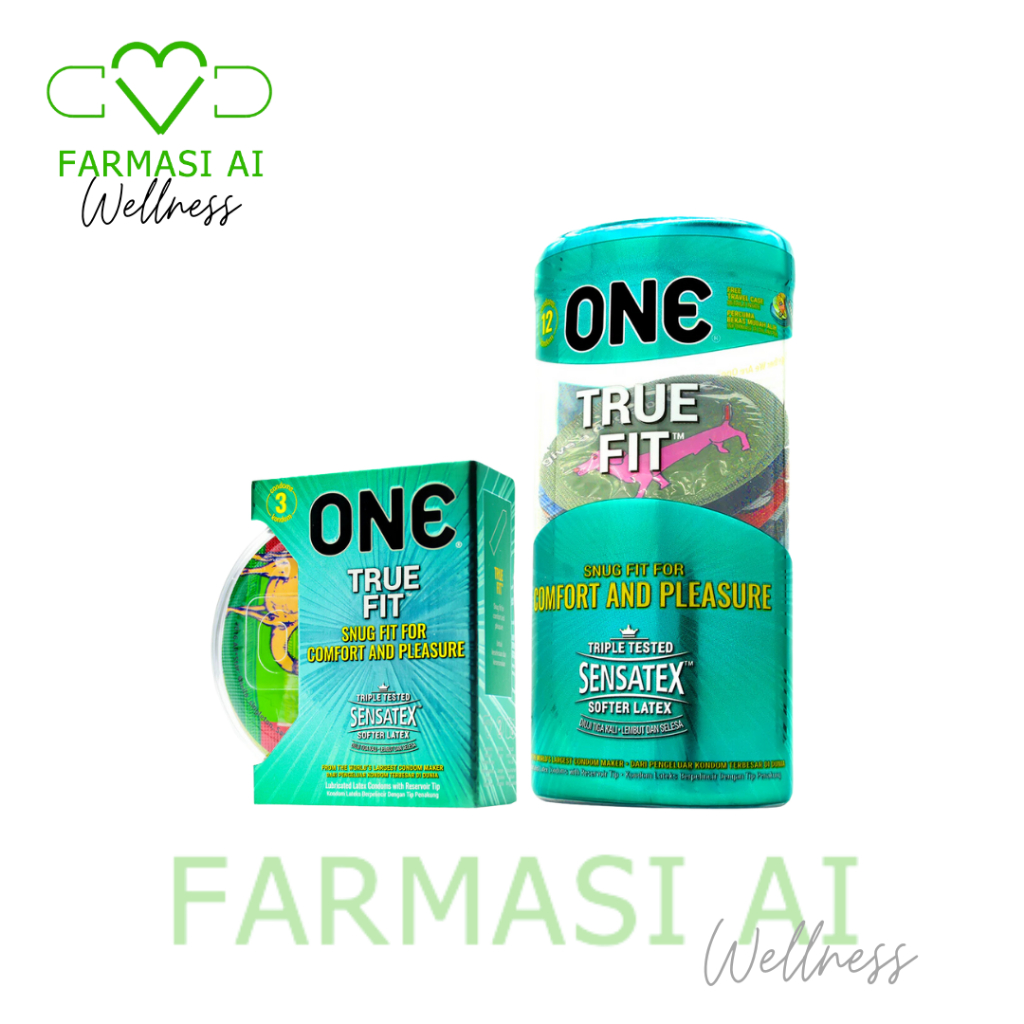 One Condom True Fit Snug Fit for Comfort and Pleasure 3 Pcs / 12 Pcs ...