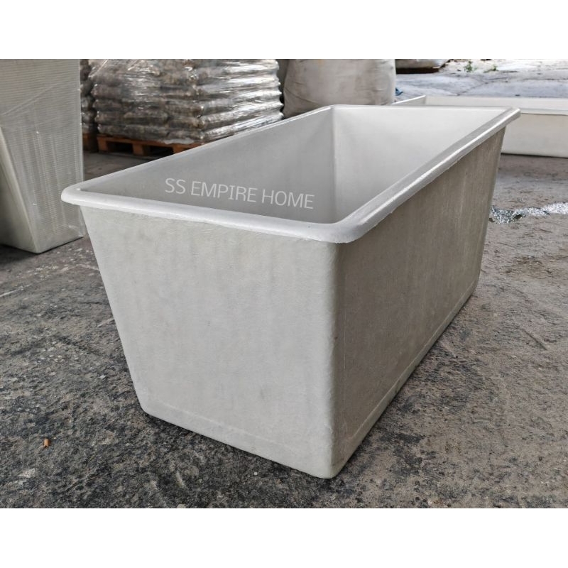 NEX 4 x2x2 White Fiberglass Fish Tank Fiberglass Water Pond Aquarium ...