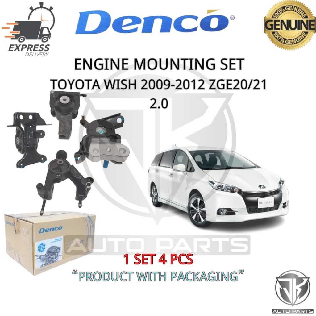 #DENCO#ENGINE MOUNTING SET TOYOTA WISH 2009-2012 ZGE21 2.0 (MK-210026 ...