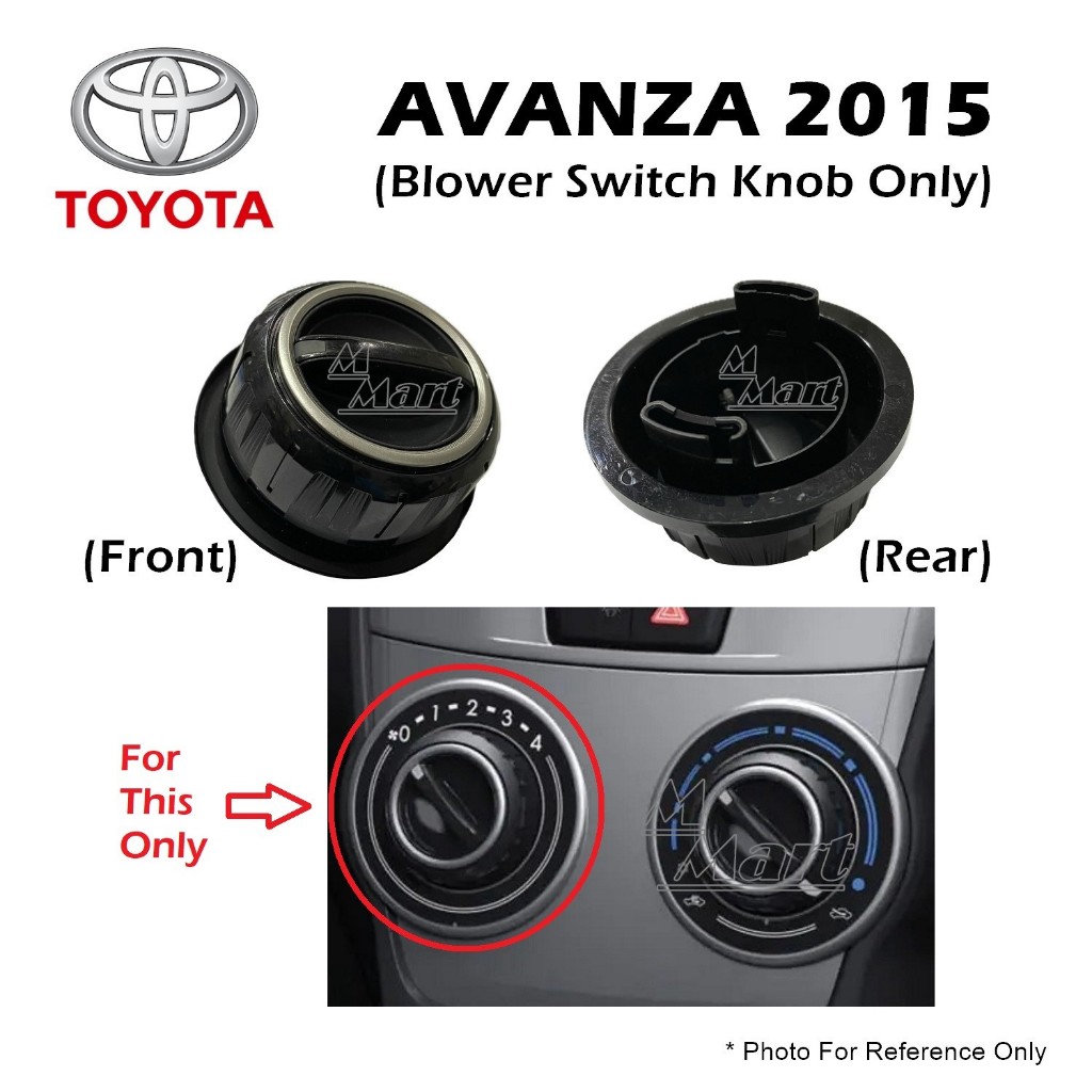 Toyota Avanza 2015 (F652 -1 Way) Air Cond Blower Switch Knob (1pc Type ...