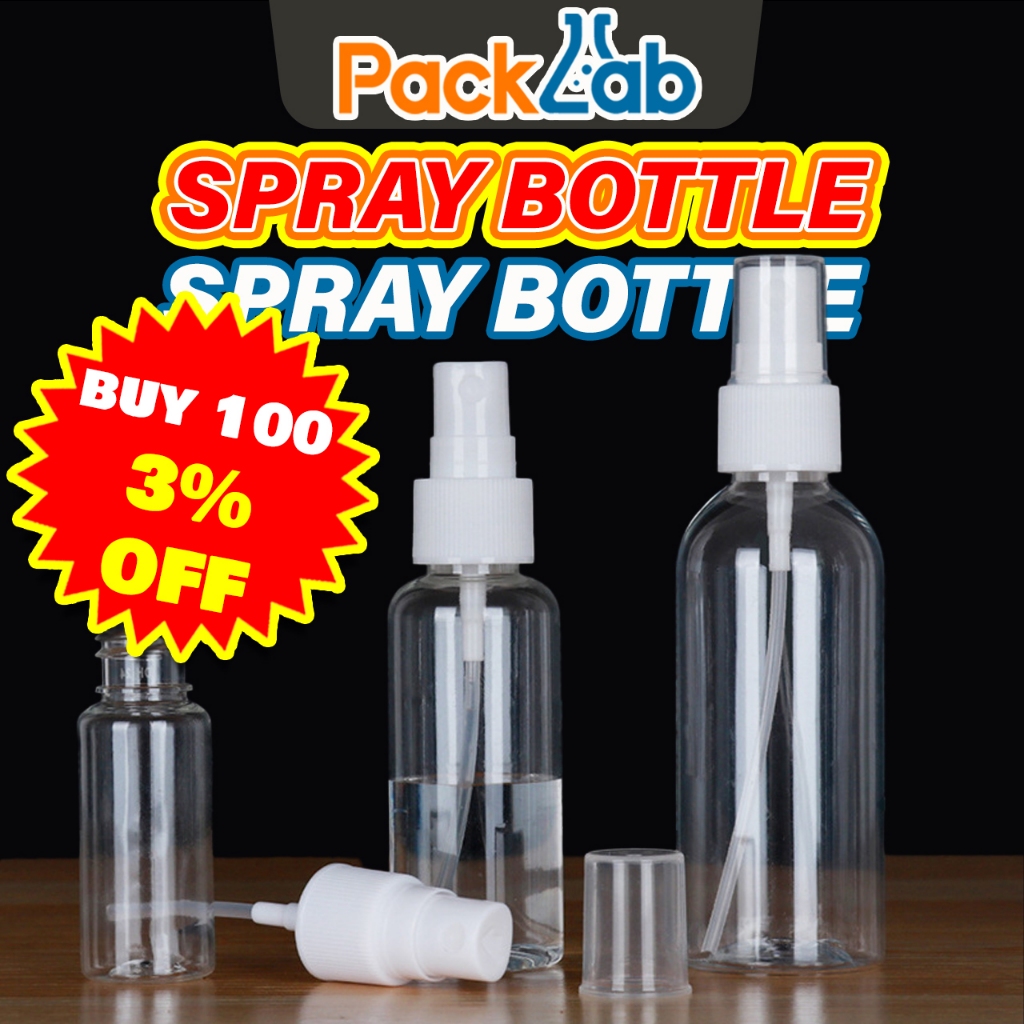 Transparent Spray Bottle Set Travel Cosmetic Plastic Mist Sprayer 喷雾瓶 ...