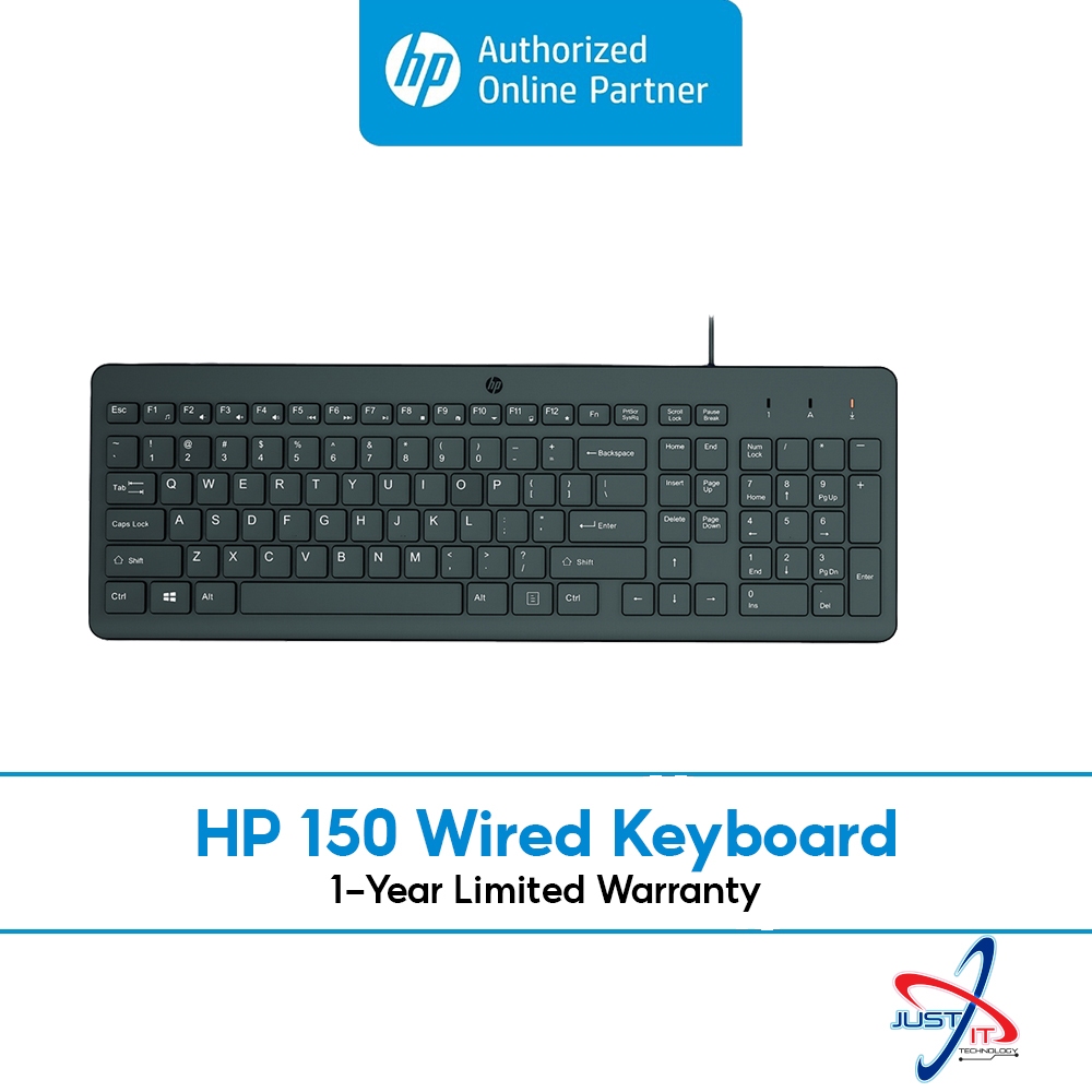 HP 150 WIRED KEYBOARD (664R5AA#UUF) | Shopee Malaysia