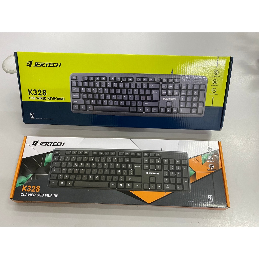 JERTECH K328 USB Wired Keyboard/K328 Clavier USB Filare Computer Keyboard | Shopee Malaysia
