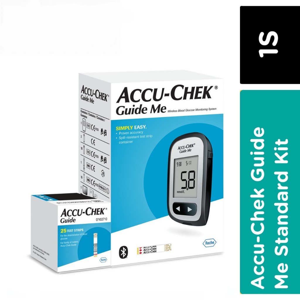 Accu-Chek Guide Me Glucose Monitoring System [FOC 25 Strips] (Accu Chek ...