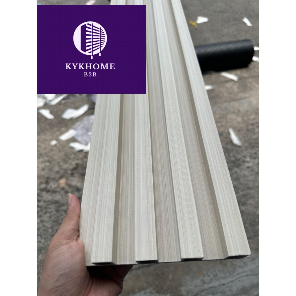 Bulk 4|8 batang 2.9M WPC Wood Fiber Wall Flutted Wallpanel Wood Stripe ...