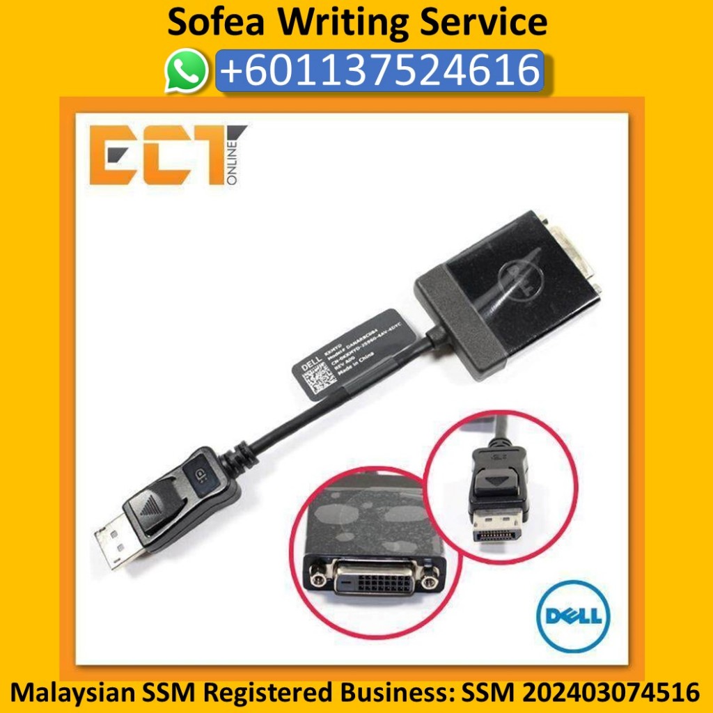 Dell DisplayPort to DVI (Single Link) KKMYD (064XF6) Model DANARBC084 ...