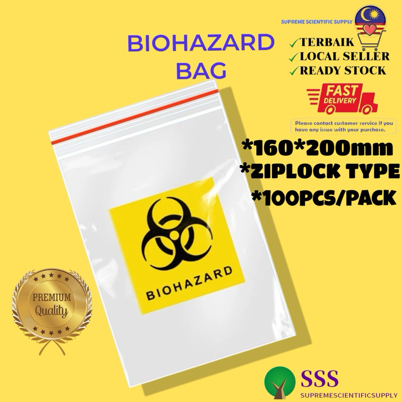 🔥[Ready Stock]🔥Biohazard Bag | Beg Biohazard(Transparent Ziplock Type ...