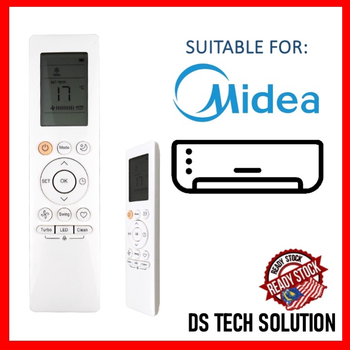 MIDEA AIRCOND REMOTE CONTROL [M'SIA STOCK] AIR COND AIR CONDITIONER ...