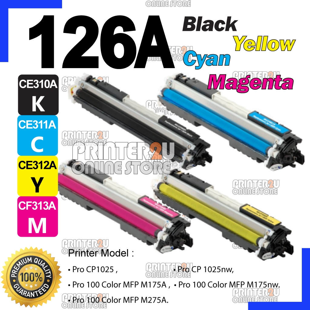 Compatible to HP 126A CE310A laserjet pro color MFP M175a M175nw M275nw ...