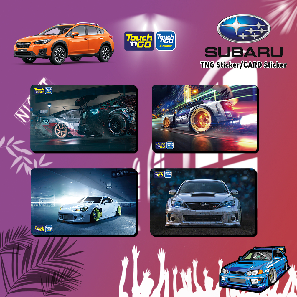 Subaru Cars TNG Sticker - Tng Touch N Go/Bank Card Sticker Cover ...