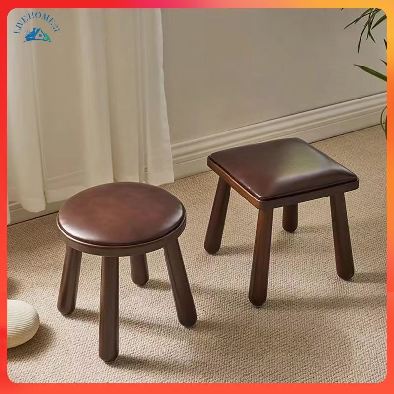 Thai Rubber Wood Soft Stool Solid Wood Nuts Stool Changing Shoe Stool ...