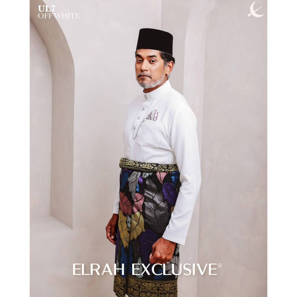 2024 BAJU MELAYU ELRAH EXCLUSIVE ULTIMATE 1.0 SLIM FIT (BALCK AND WHITE ...