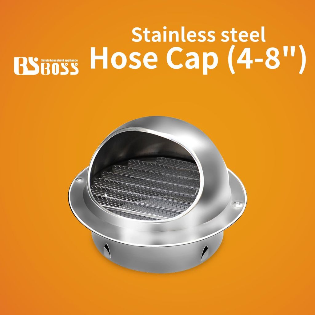BSBOSS Stainless Steel Hood Ducting Cap for Ducting Hose (4"/100mm/6 ...