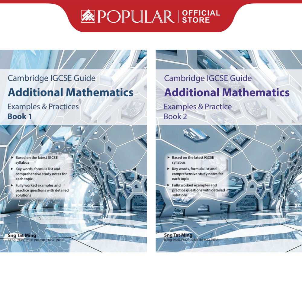 CPD Cambridge IGCSE Guide Additional Mathematics Examples & Practices Book 1/Book 2 | Shopee ...