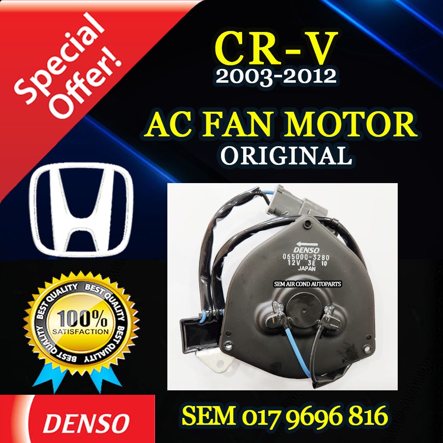 HONDA CR-V 2003-2012 YEAR ORIGINAL DENSO CONDENSER AC FAN MOTOR (CAR ...