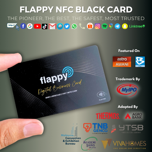 Flappy NFC Digital Business Card (Black) | Shopee Malaysia