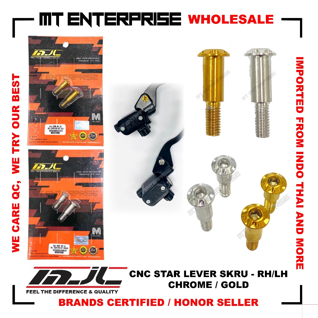 FREE 2 Yamalube OIL - MJL Original CNC Star RH/LH Lever SKRU SET ...