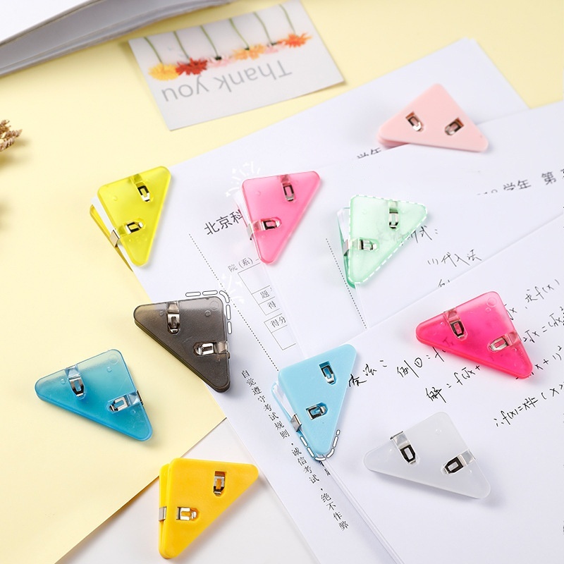 Triangle Paper Clip Plastic corner clip Index Clamp Clip small clip ...