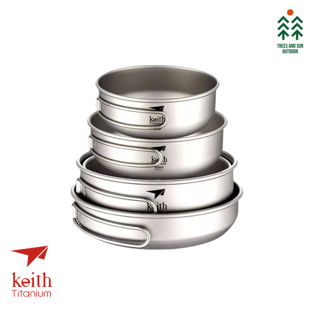 Keith Titanium Single-Wall Bowl with Folding Handle Ti5323/Ti5324 ...