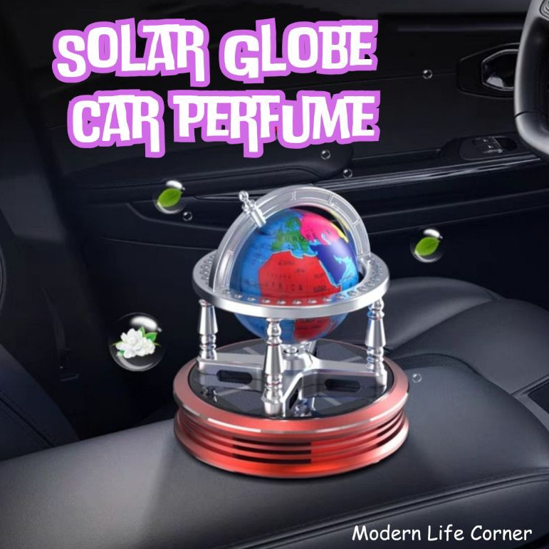 Solar Car Globe Aromatherapy Rotating Perfume/Solar Pewangi Kereta ...
