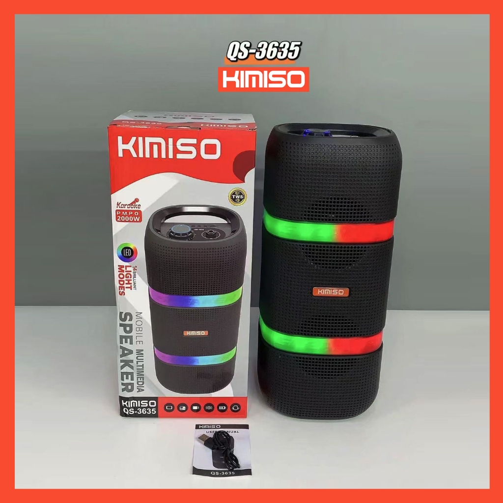 KIMISO Speaker QS-3635 / QS-3636 Wireless Portable Bluetooth Speaker ...
