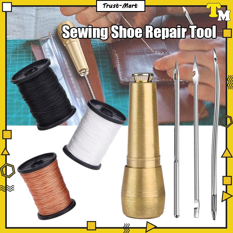 Leather Sewing Kit Jarum Jahit Kasut Kulit DIY Leather Sewing Awl ...