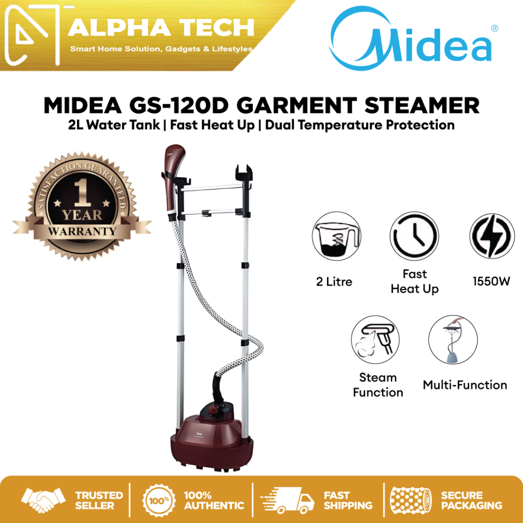 Midea GS-120D Garment Steamer 2L Water Tank | Shopee Malaysia