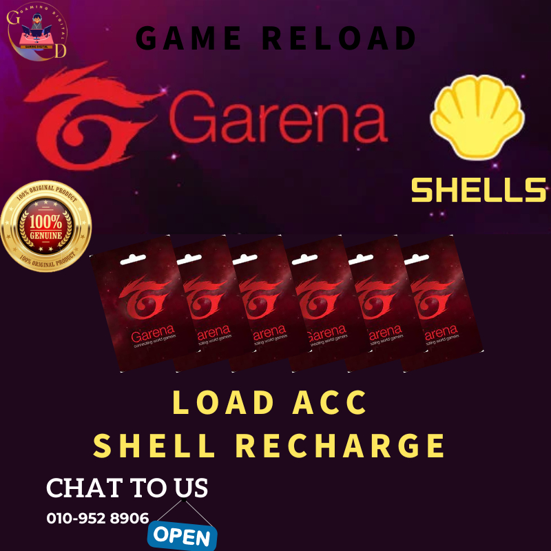 Garena Shell direct load acc/shell All Game | Shopee Malaysia