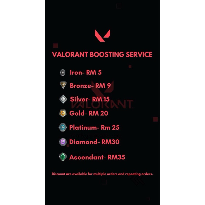 Valorant Rank Boosting Service | Shopee Malaysia