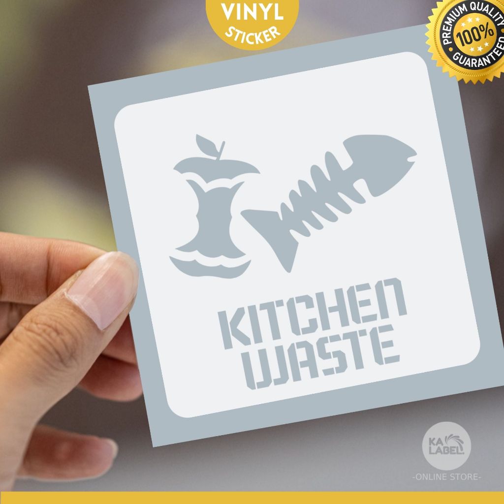 Kitchen Waste - Vinyl Decal Sticker for Wheelie Bin / Dustbin / Recycle ...