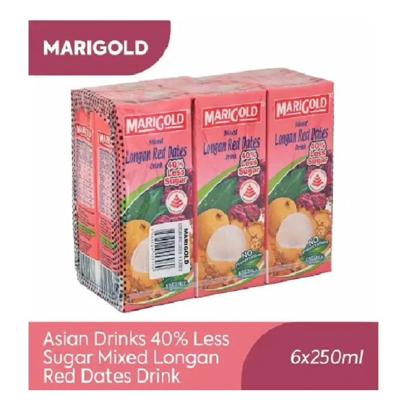 LONGAN KURMA MERAH/MARIGOLD/UNTUK MENAMBAHKAN SUSU/6x250ml | Shopee ...