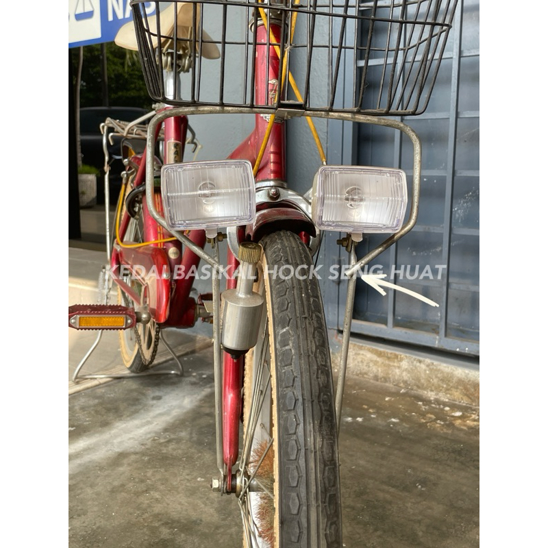 Kaki Bakul & Lampu Basikal Lama 20” Vintage Classic Bike Basket & Light ...