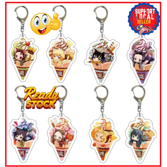 [Ready Stock] Demon Slayer Keychain 鬼灭之刃锁匙圈 Kimetsu no Yaiba Keychains ...