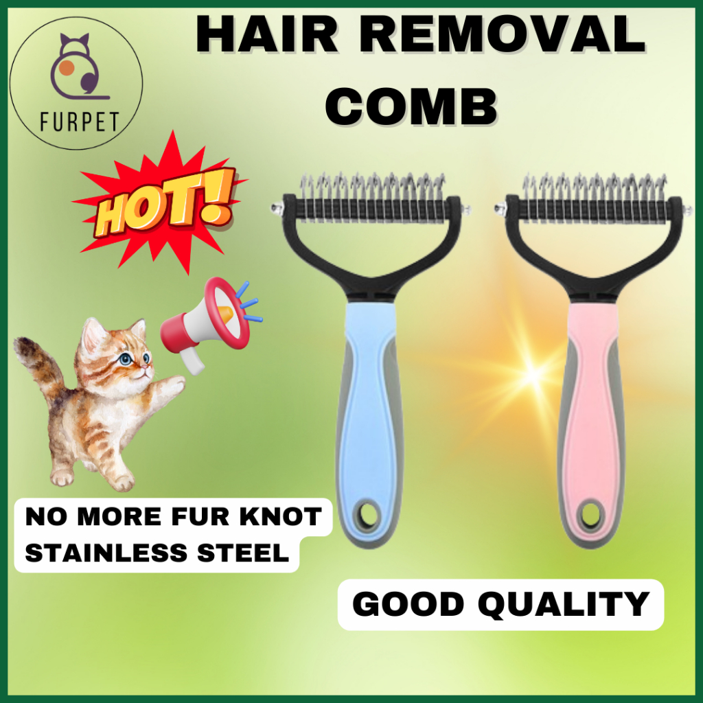 FURPET Pet Hair Knot Removal Comb Dog Cat Grooming Tools Trimmer Brush ...